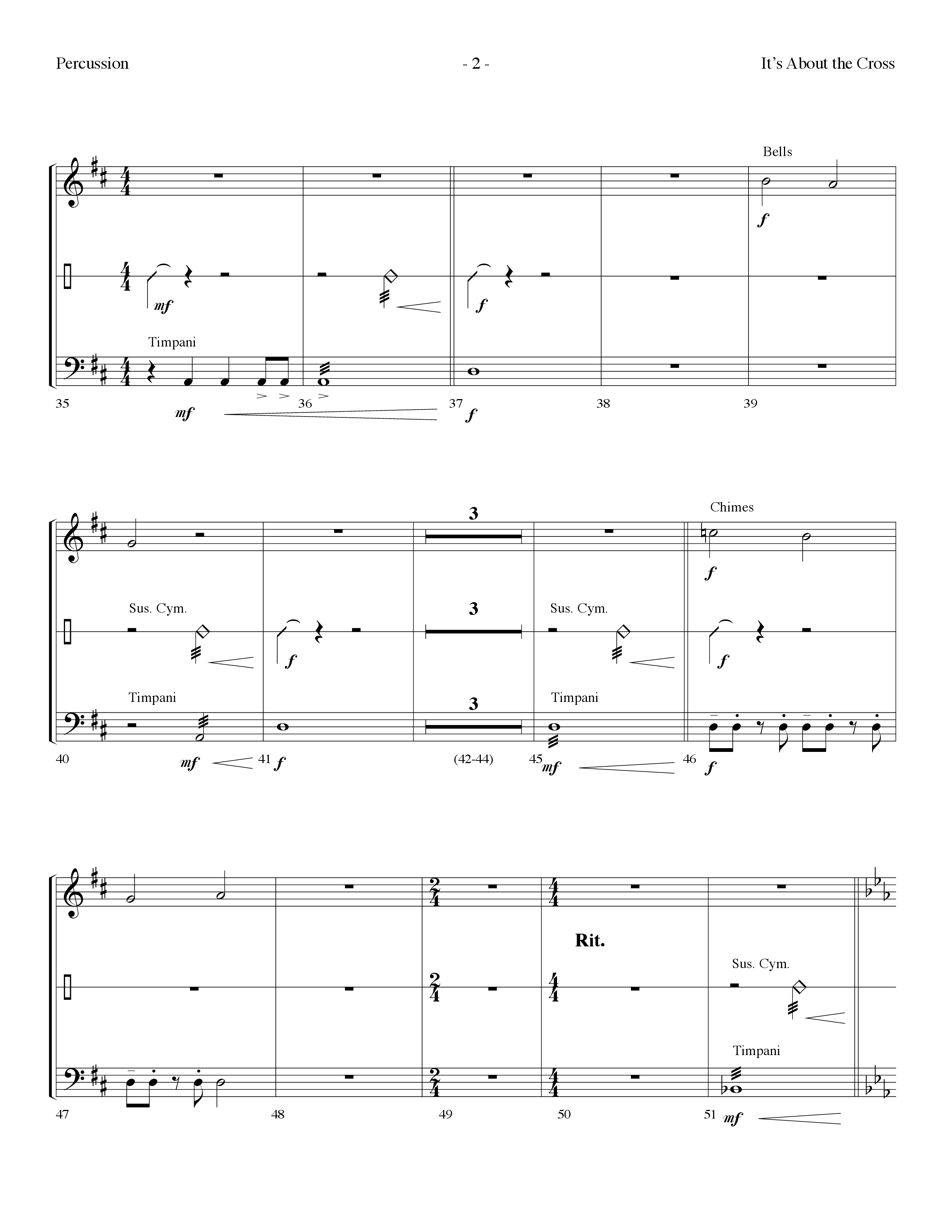 It's About The Cross (Choral Anthem SATB) Percussion Sheet Music PDF (Lifeway Choral / Arr ...