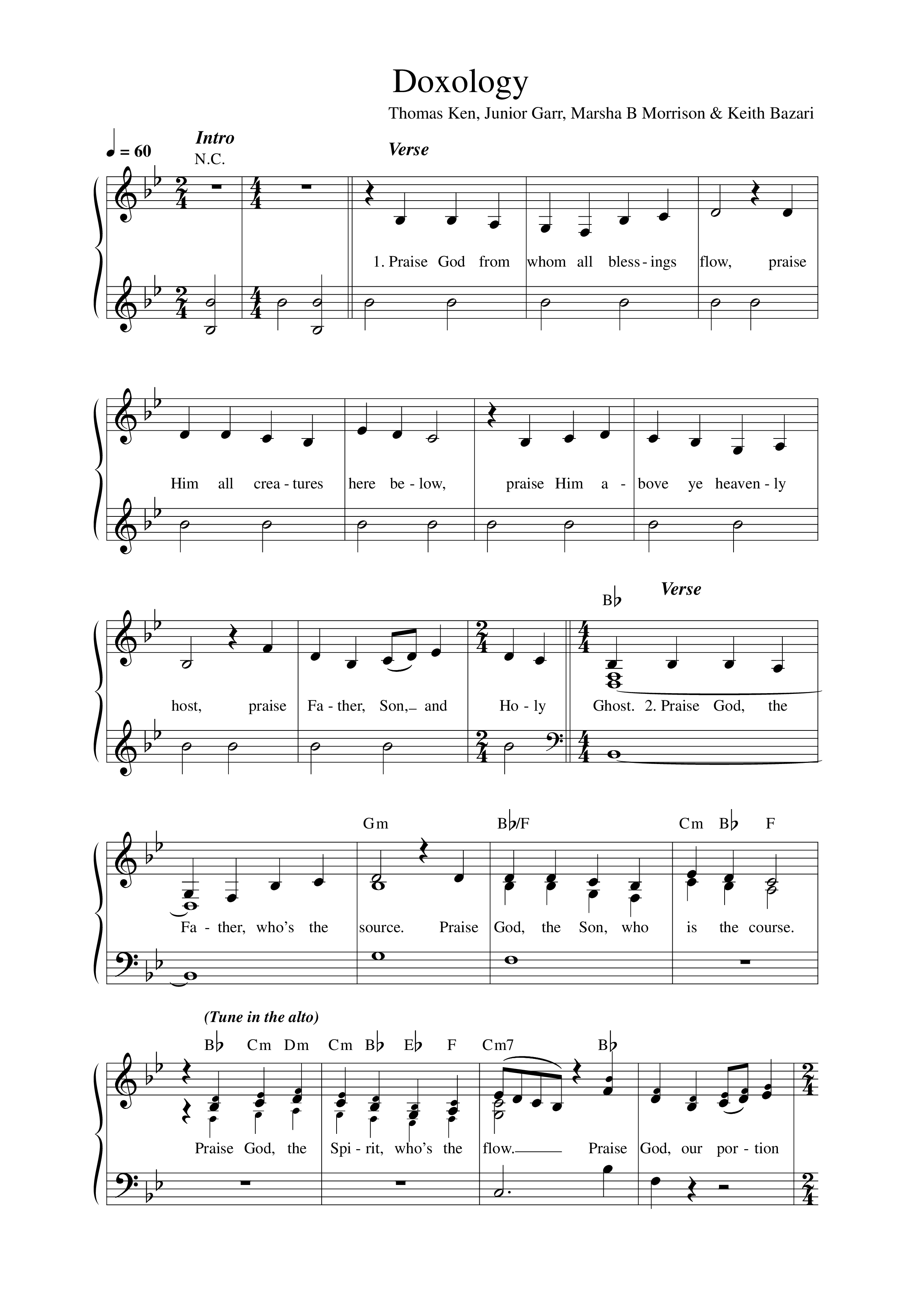 Doxology Sheet Music PDF (The Spirituals) - PraiseCharts