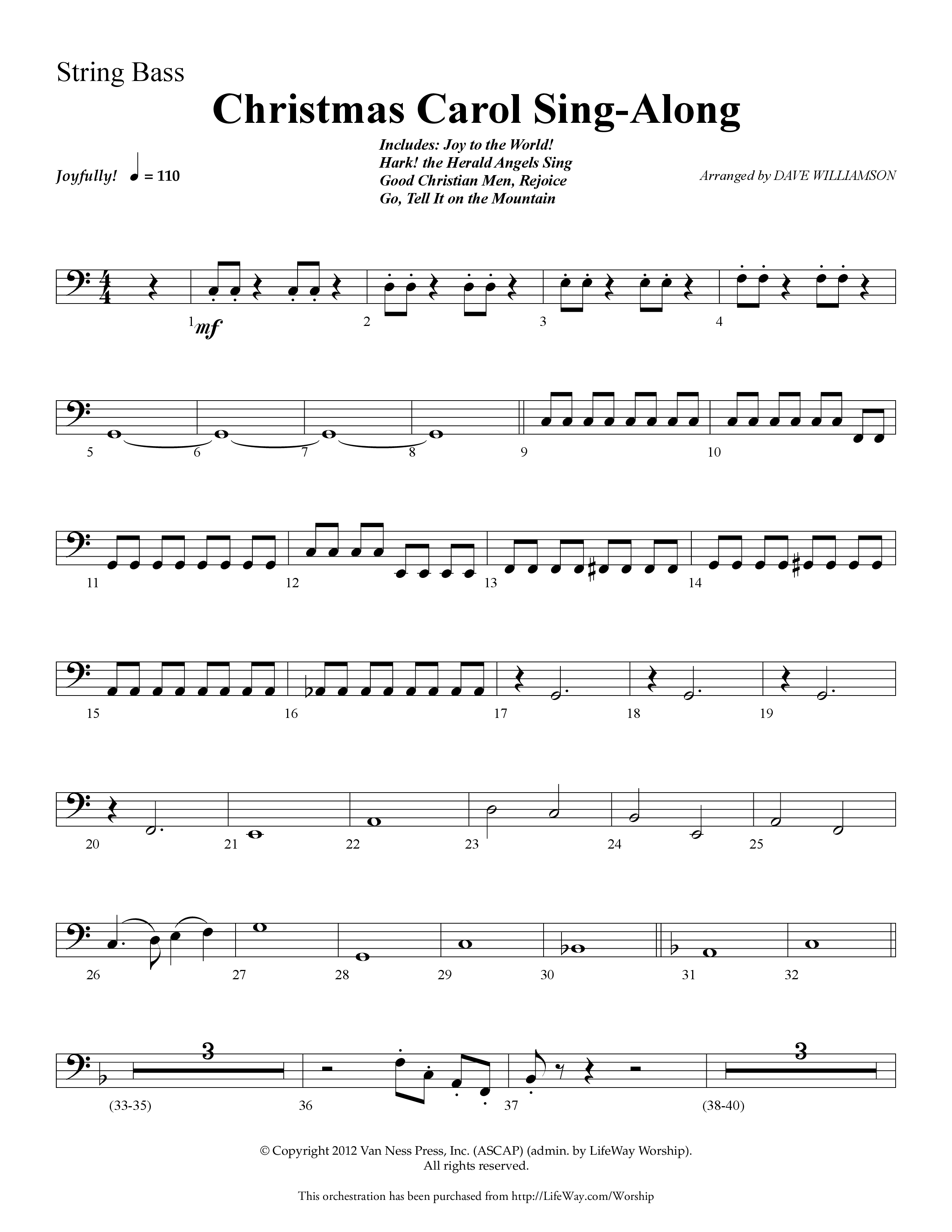 Christmas Carol Sing-Along (Choral Anthem SATB) (Lifeway Choral / Arr ...