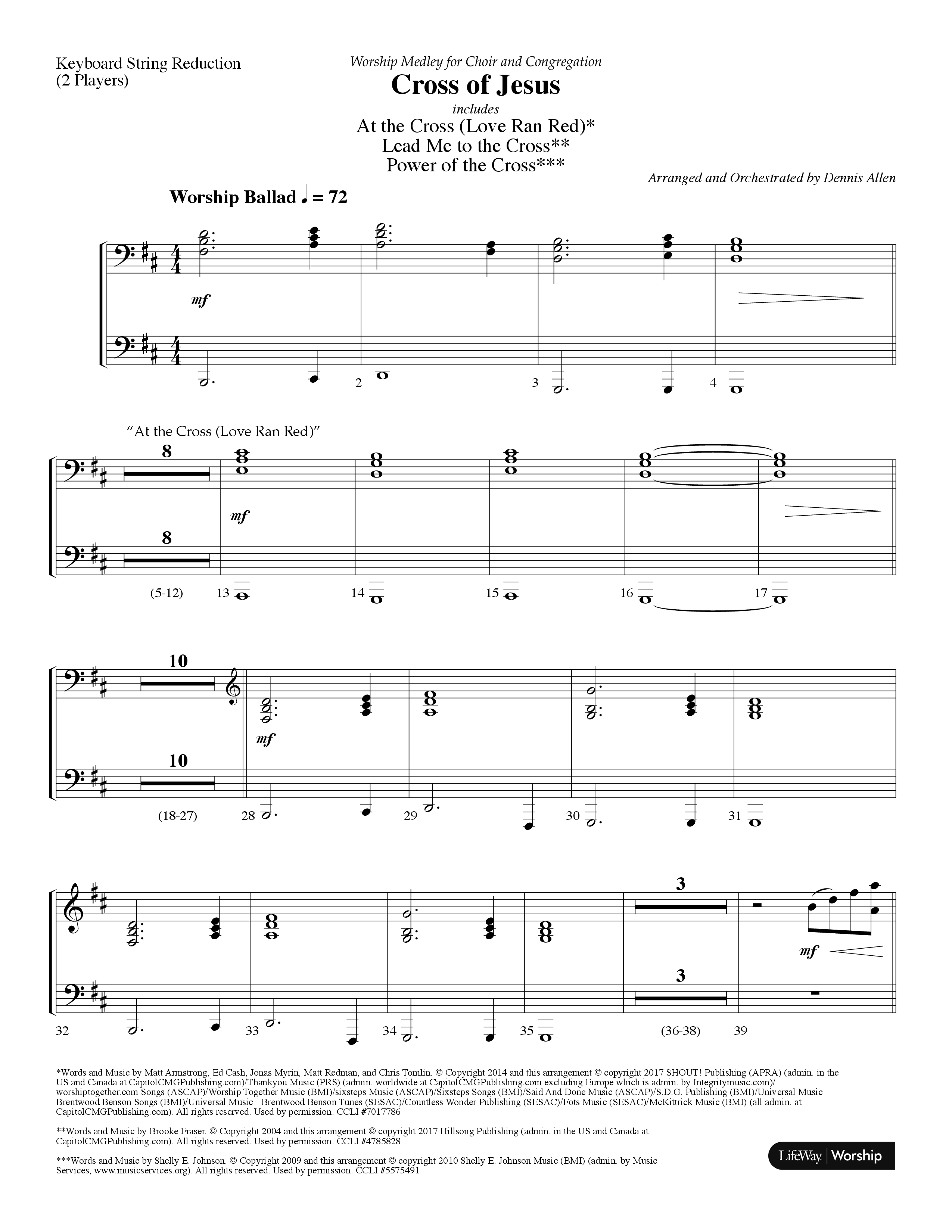 Cross Of Jesus Medley (Choral Anthem SATB) String Reduction Sheet Music PDF (Lifeway Choral ...