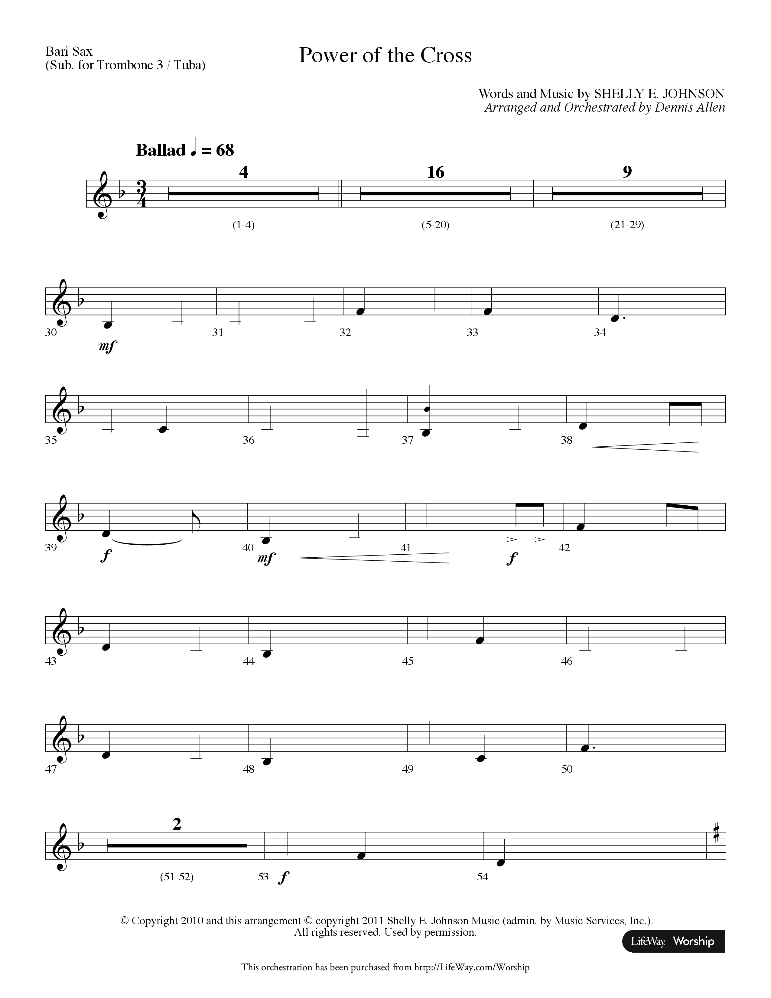 Power Of The Cross (Choral Anthem SATB) Bari Sax Sheet Music PDF (Lifeway Choral / Arr. Dennis ...