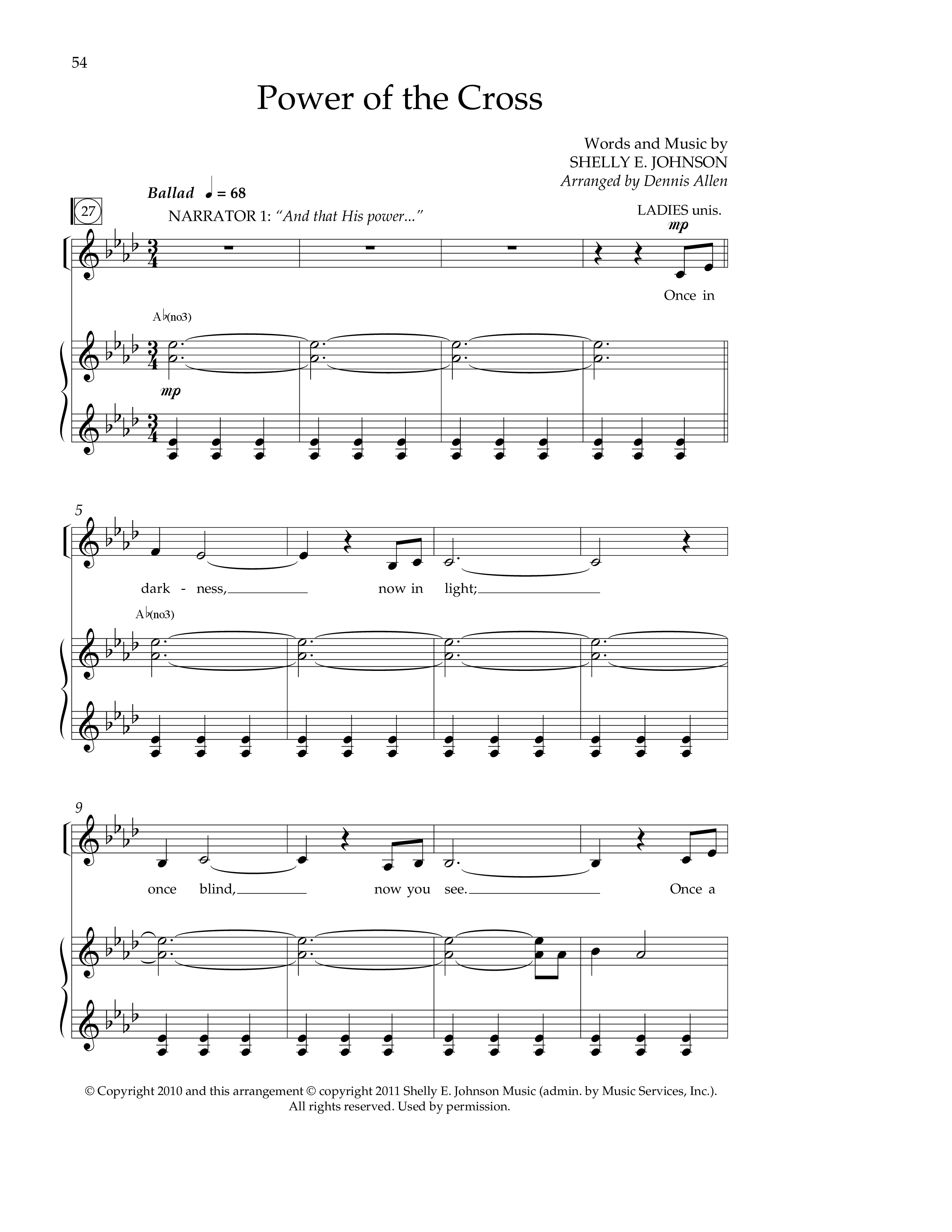 Power Of The Cross (Choral Anthem SATB) Sheet Music PDF (Lifeway Choral / Arr. Dennis Allen ...