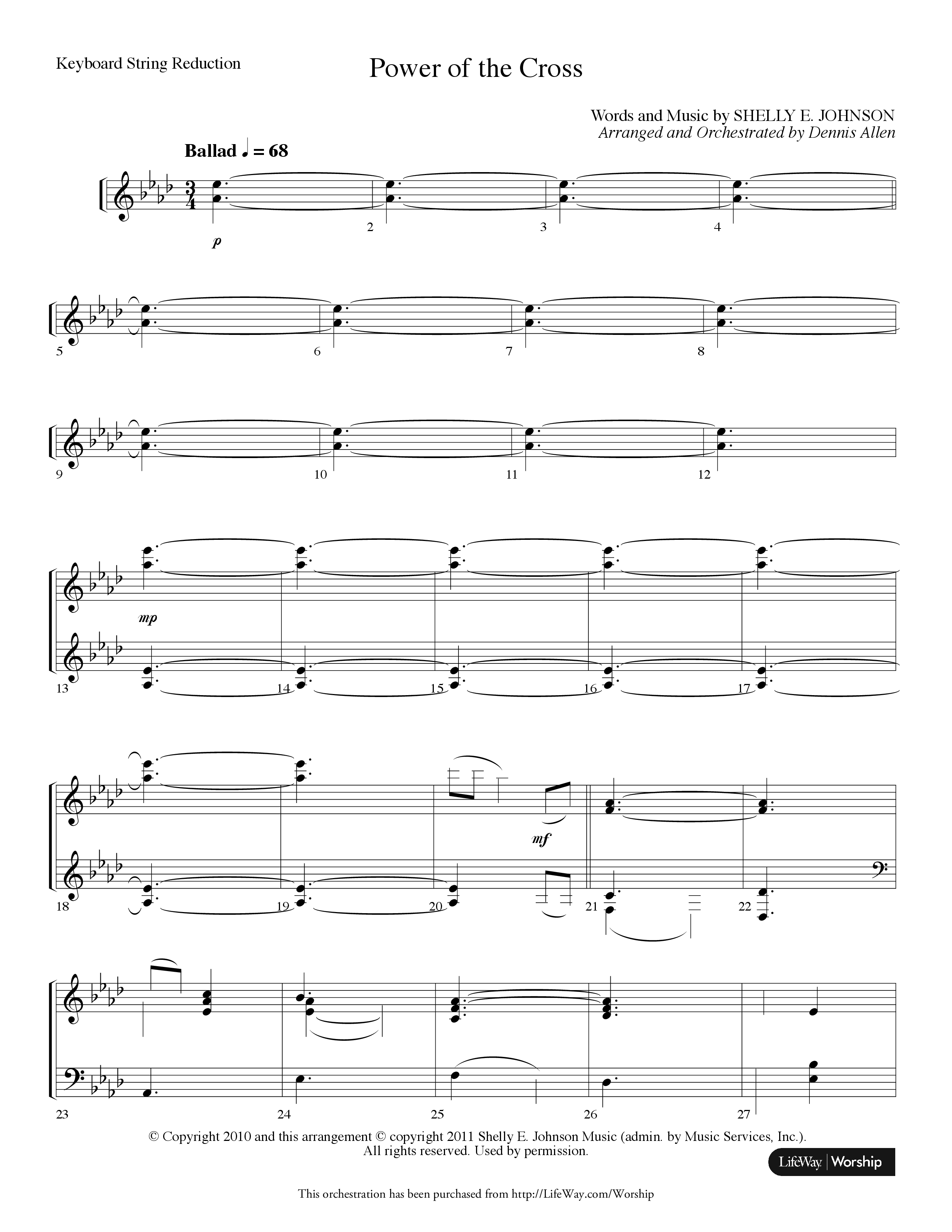 Power Of The Cross (Choral Anthem SATB) String Reduction Sheet Music PDF (Lifeway Choral / Arr ...
