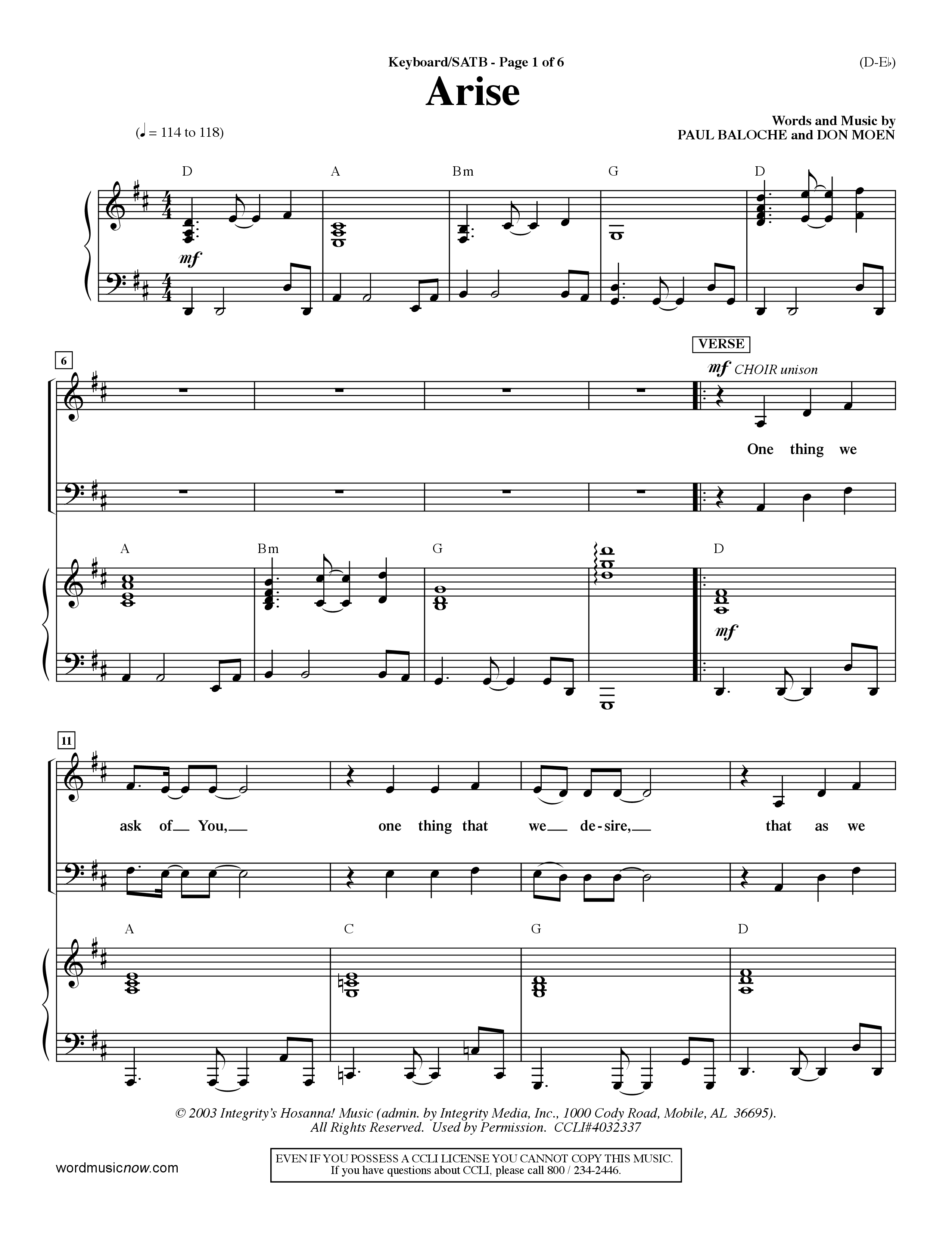 Arise (Choral Anthem SATB) Sheet Music PDF (Word Music Choral / Orch. David Winkler / Orch. Dave ...