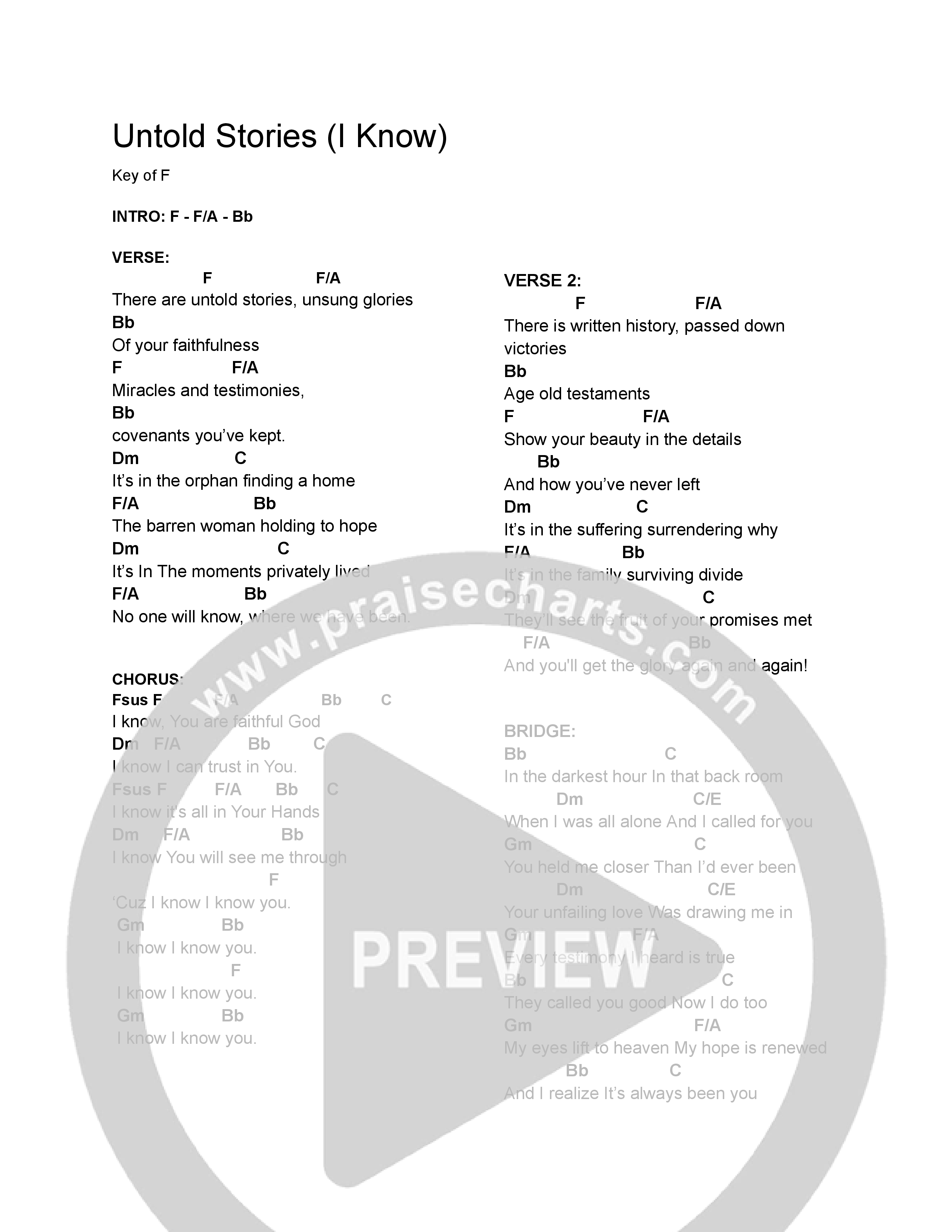 Untold Stories Chords PDF (North Palm Worship / Ashleigh Zacarias ...