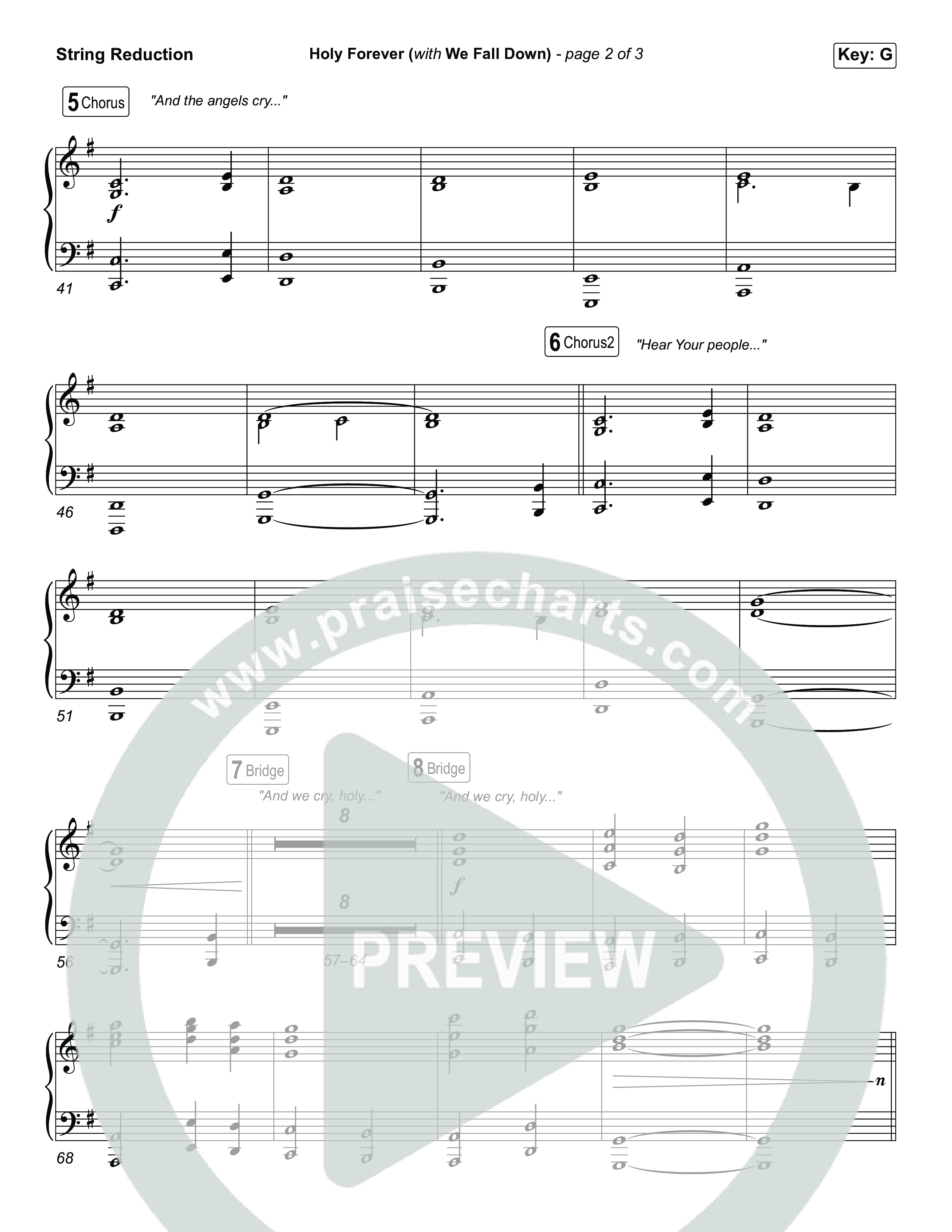 Holy Forever / We Fall Down (Choral/SATB) String Reduction Sheet Music ...