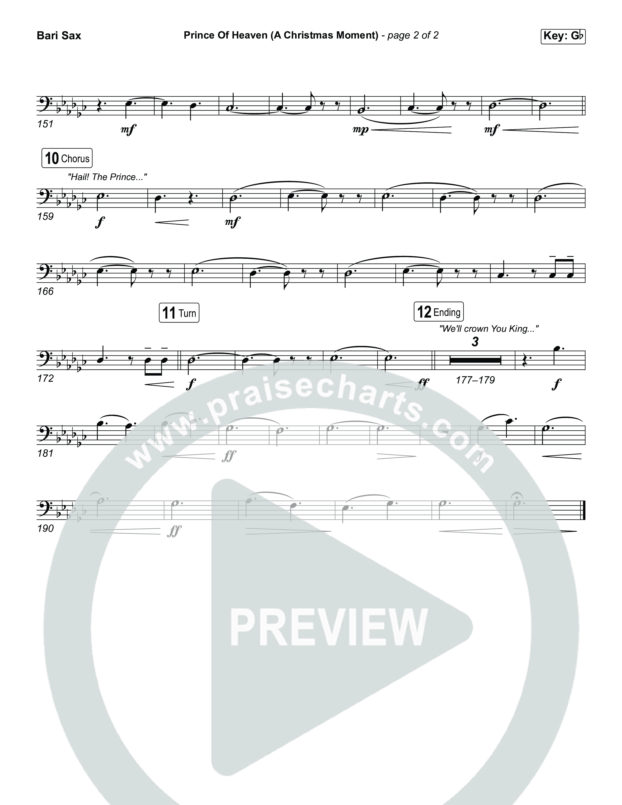 Prince Of Heaven (A Christmas Worship Moment) (Choral/SATB) Bari Sax ...