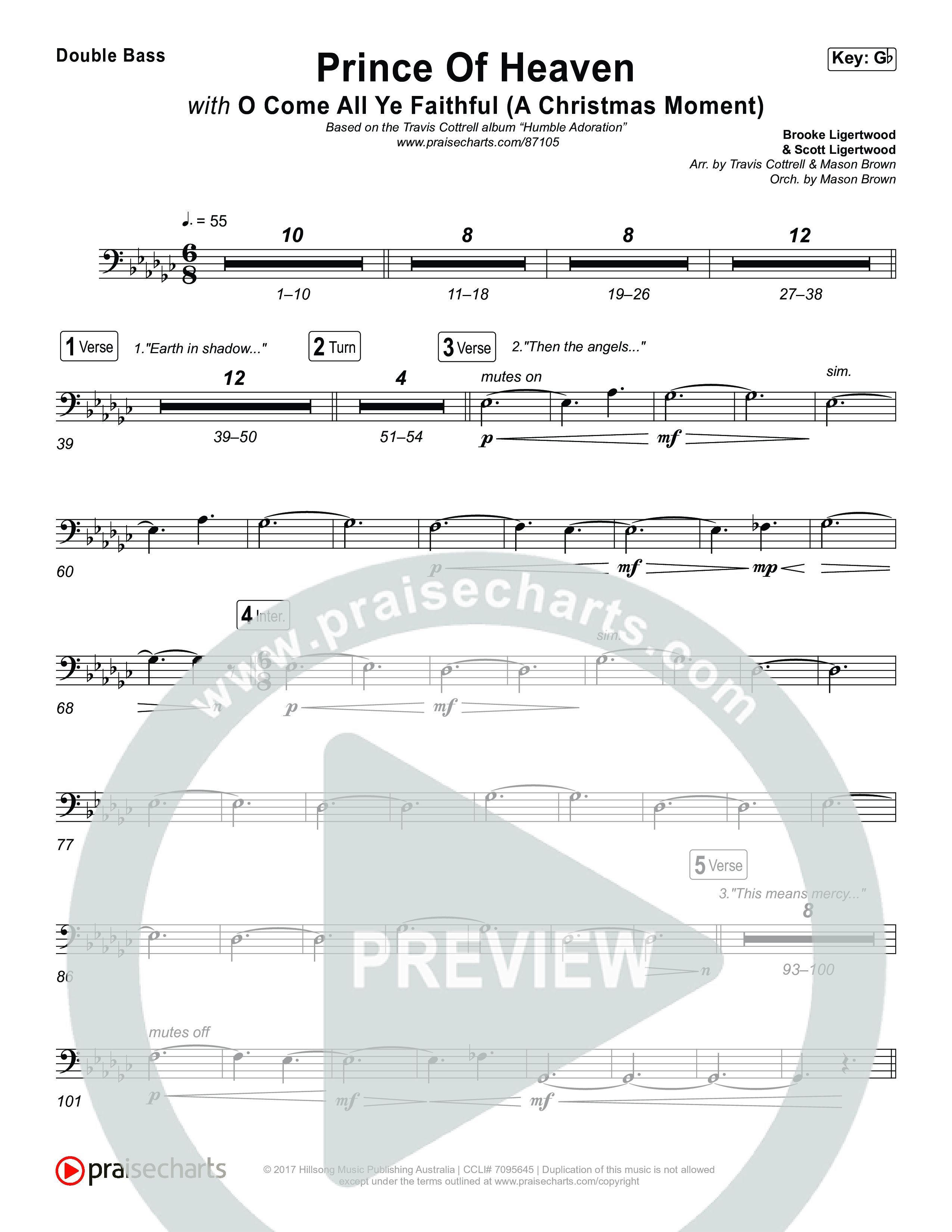 Prince Of Heaven (A Christmas Worship Moment) (Choral/SATB) String Bass ...
