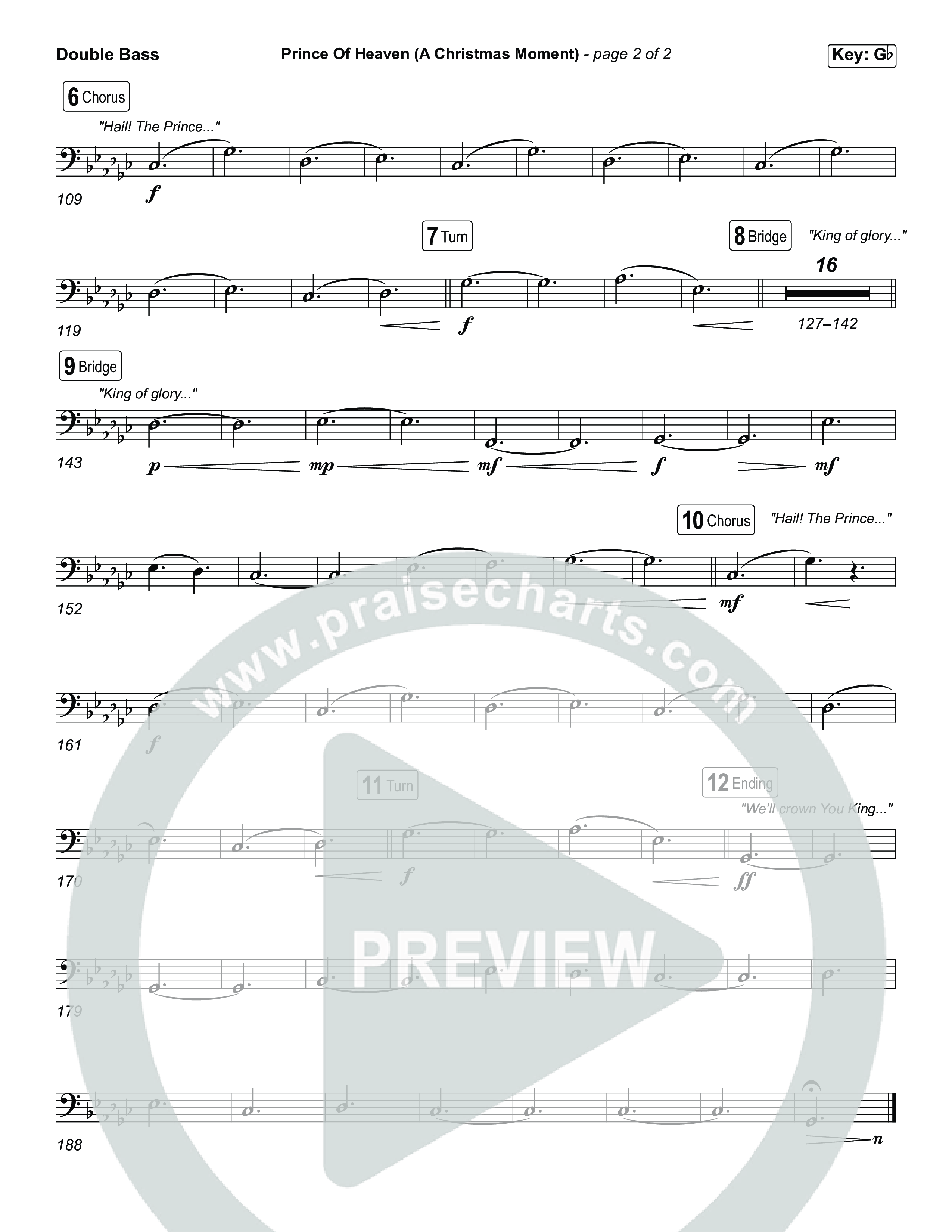 Prince Of Heaven (A Christmas Worship Moment) (Choral/SATB) String Bass ...