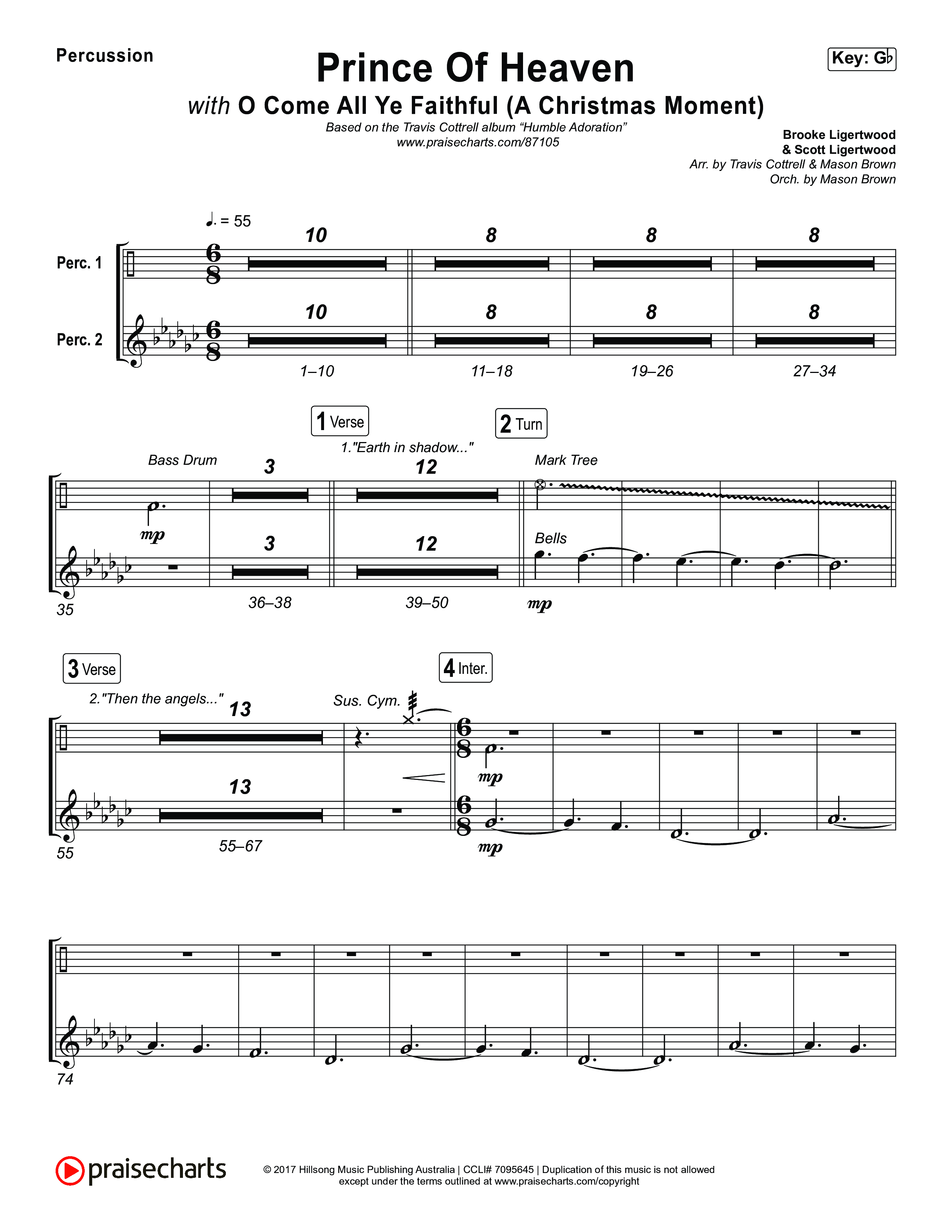 Prince Of Heaven (A Christmas Worship Moment) (Choral/SATB) Percussion ...