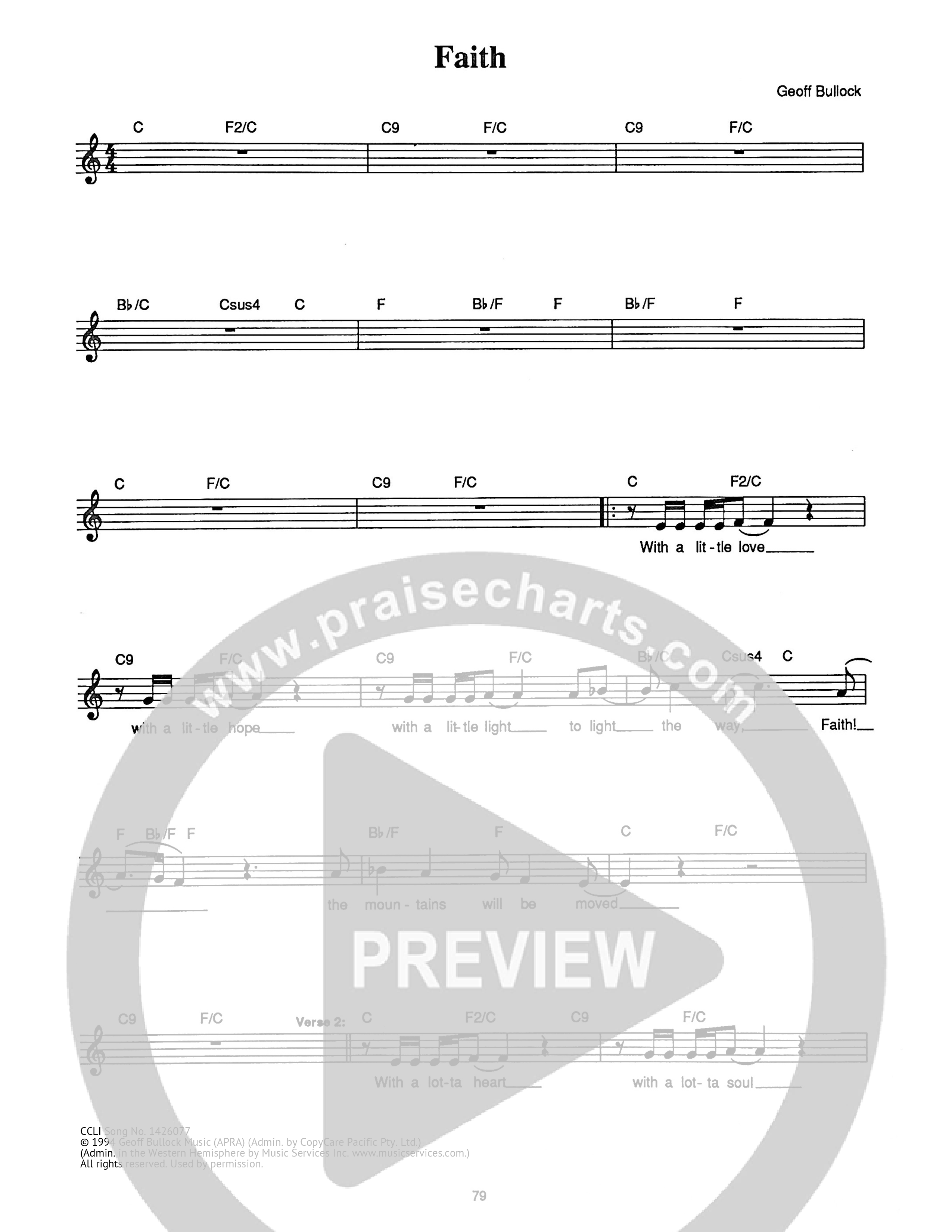 Faith Sheet Music PDF (Hillsong Worship) - PraiseCharts