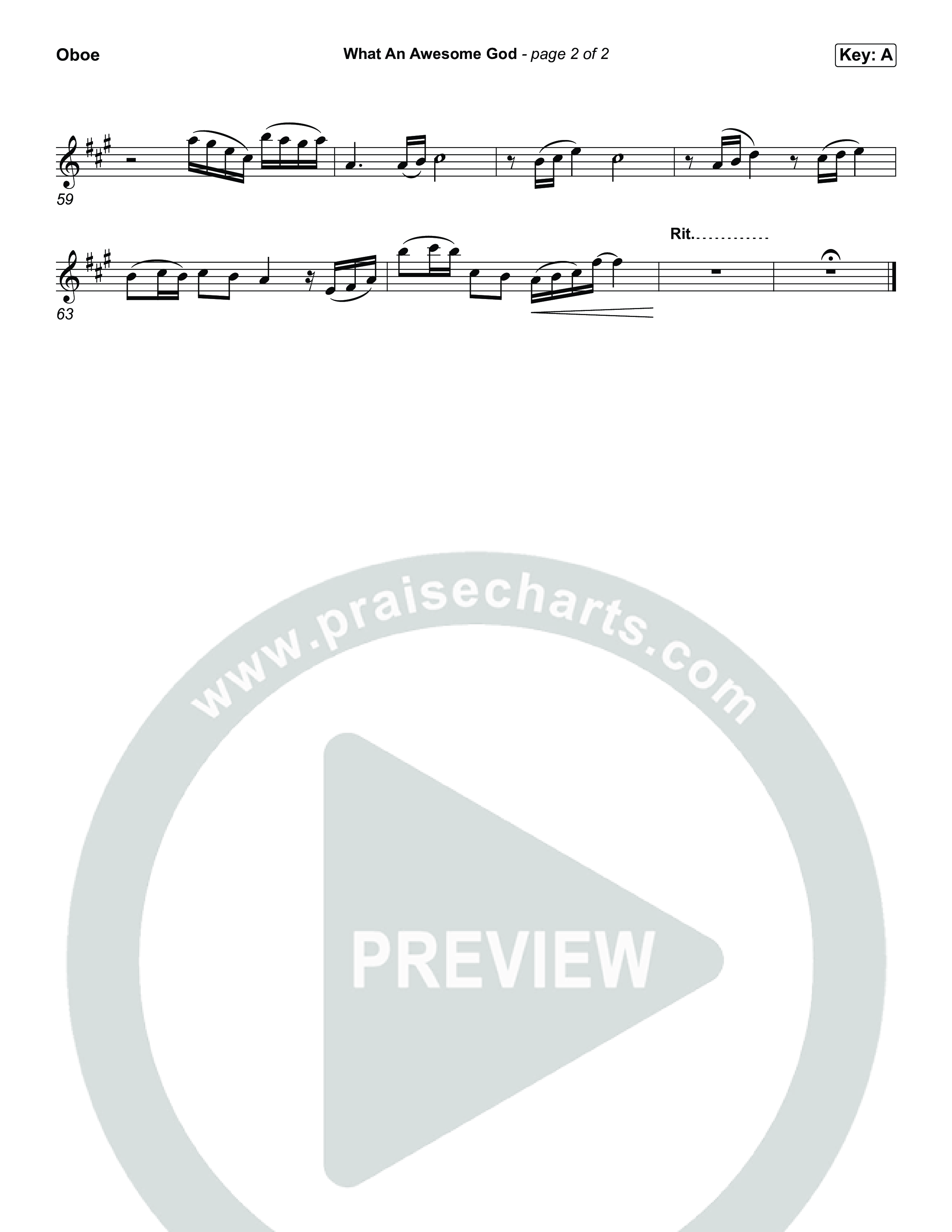 What An Awesome God (Sing It Now) Oboe Sheet Music PDF (Phil Wickham / Arr. Luke Gambill ...