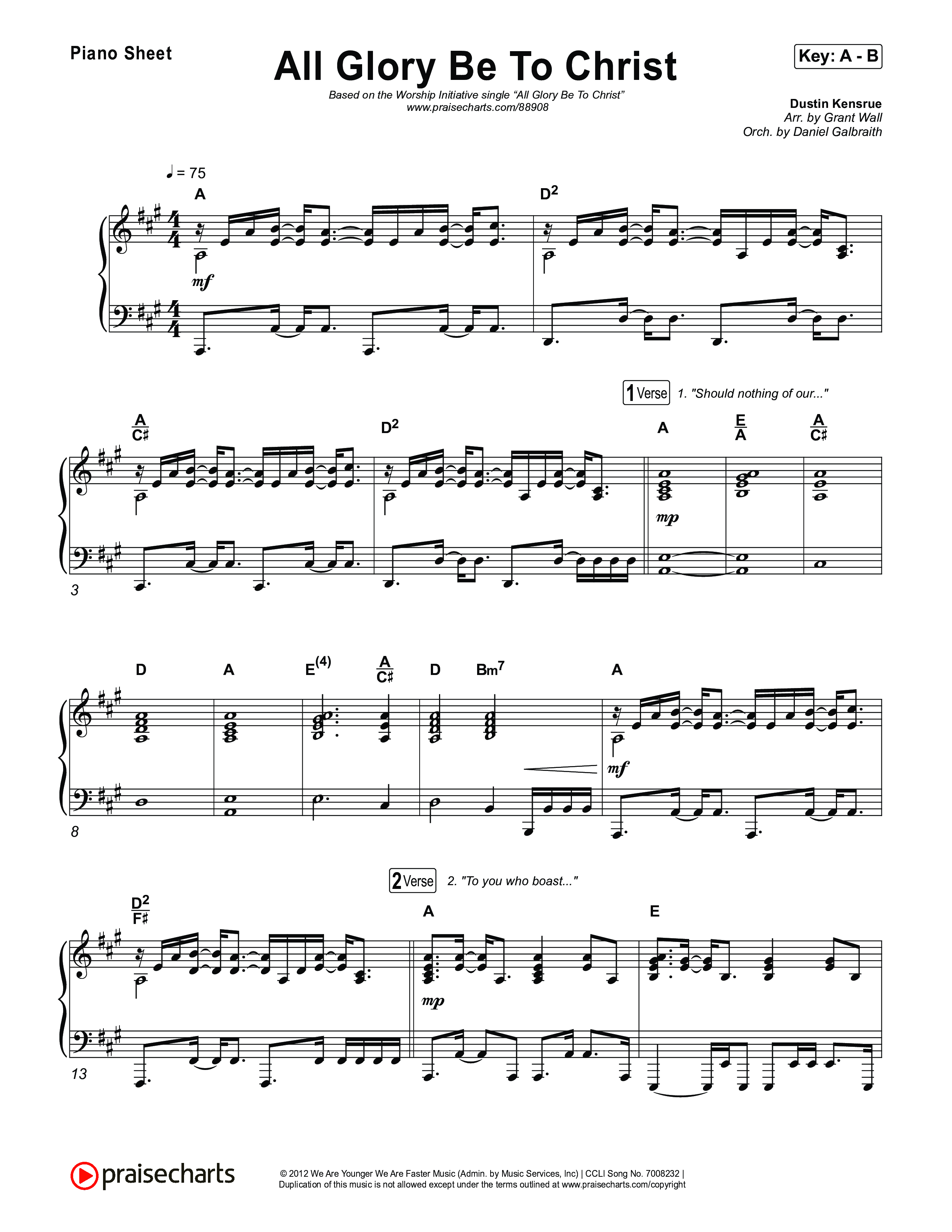 All Glory Be To Christ Sheet Music PDF (The Worship Initiative ...