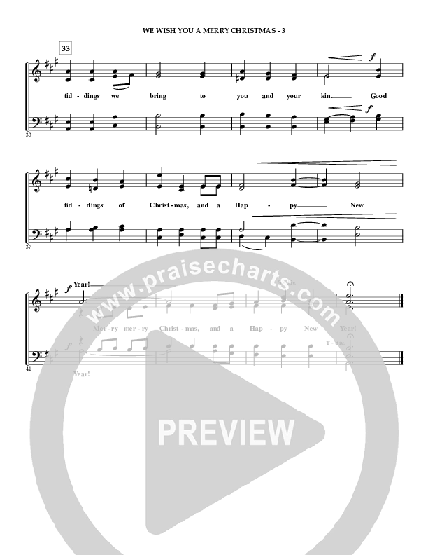 We Wish You A Merry Christmas Sheet Music PDF (Irving Bible Church Vox ...