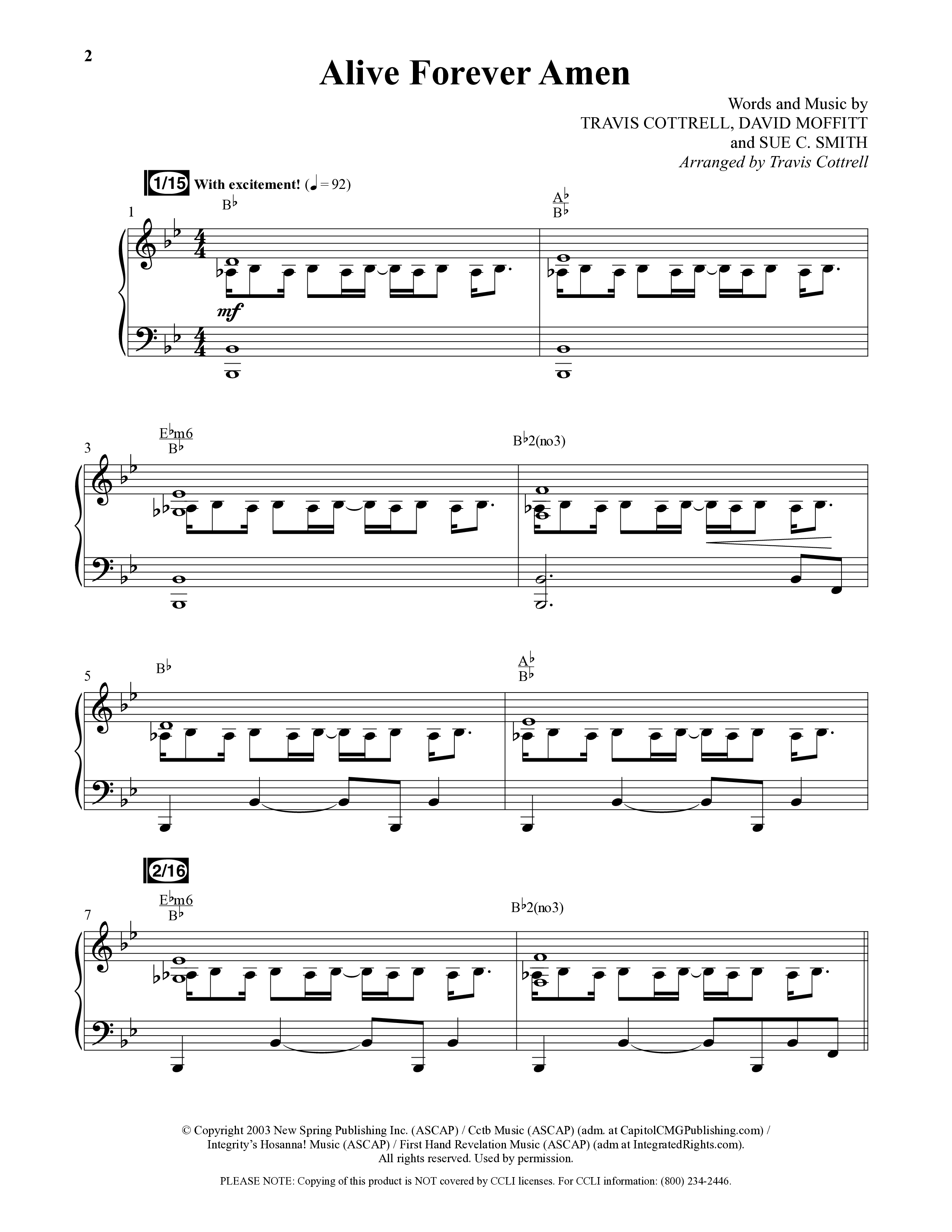 Alive Forever Amen (Choral Anthem SATB) Sheet Music PDF (Daywind ...
