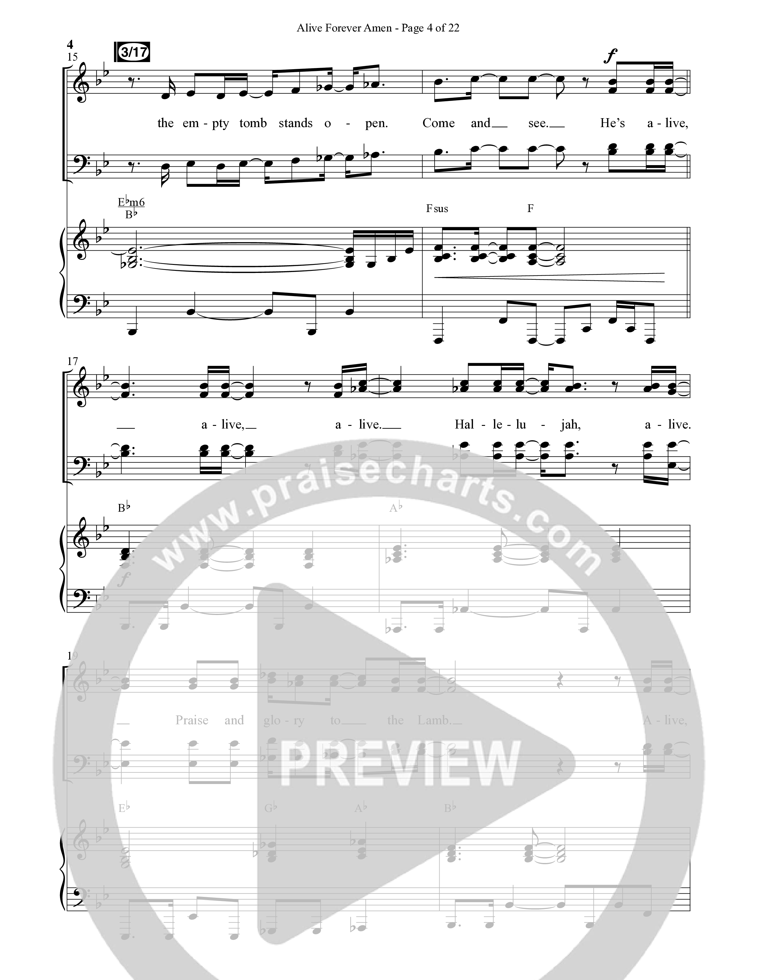Alive Forever Amen (Choral Anthem SATB) Sheet Music PDF (Daywind ...