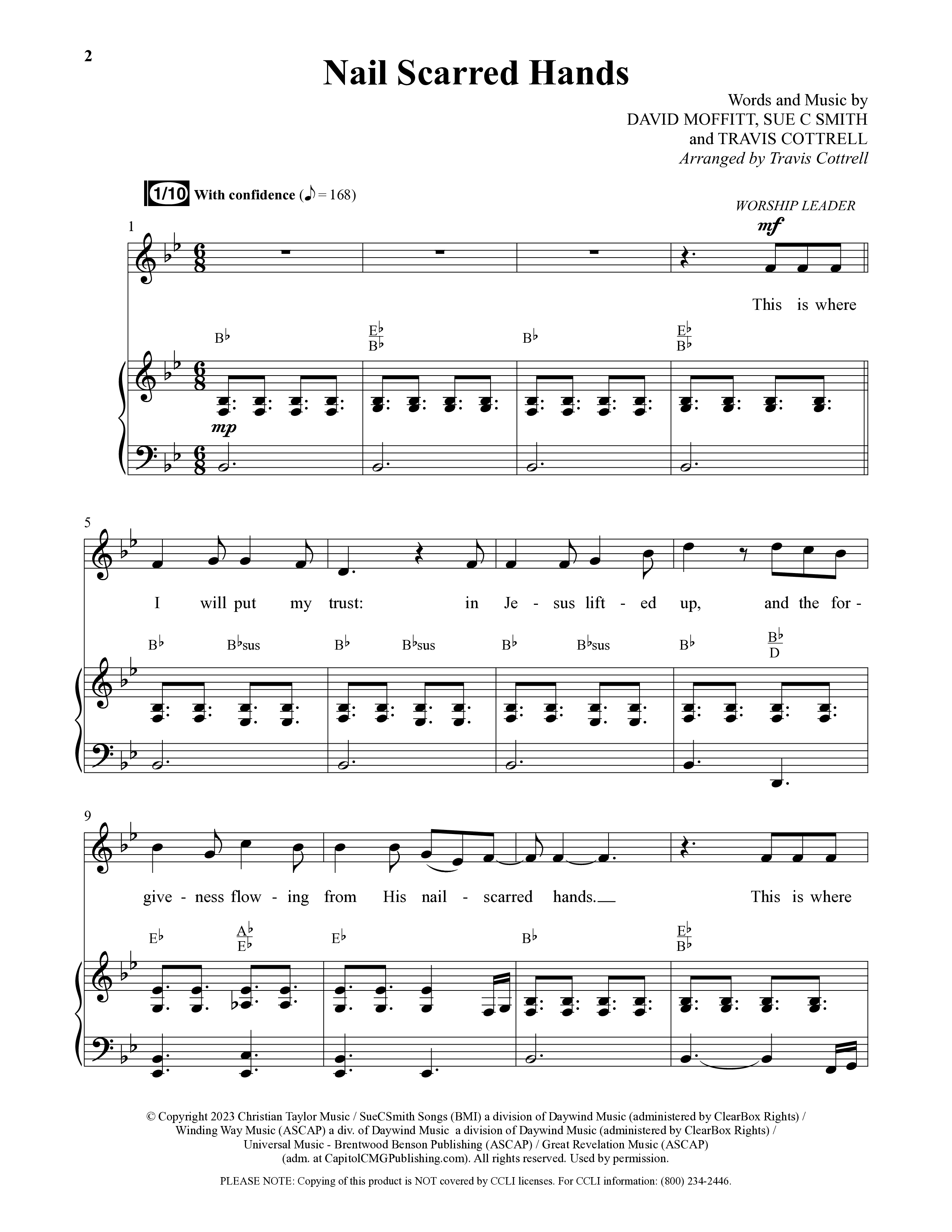 Nail Scarred Hands (Choral Anthem SATB) Sheet Music PDF (Daywind ...