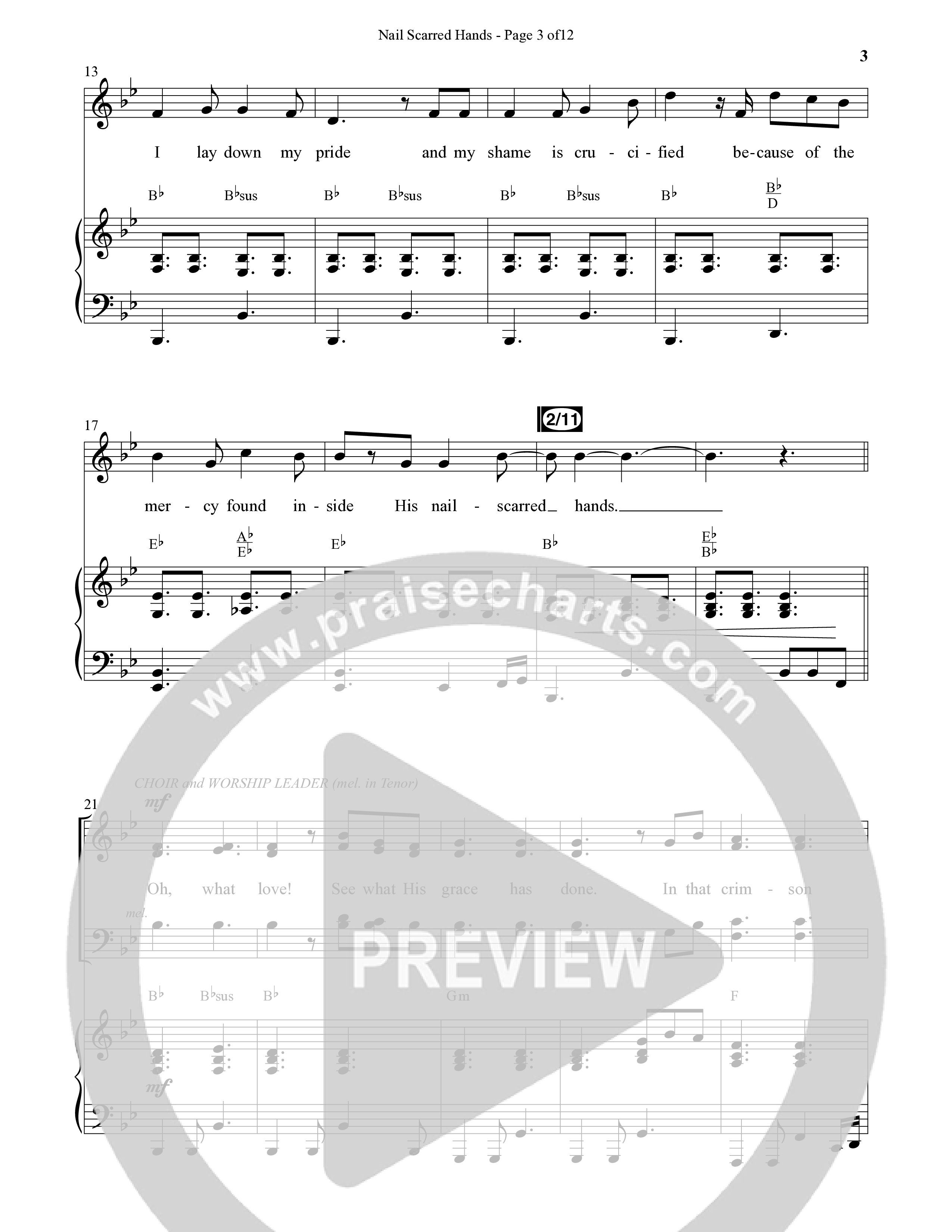 Nail Scarred Hands (Choral Anthem SATB) Sheet Music PDF (Daywind ...