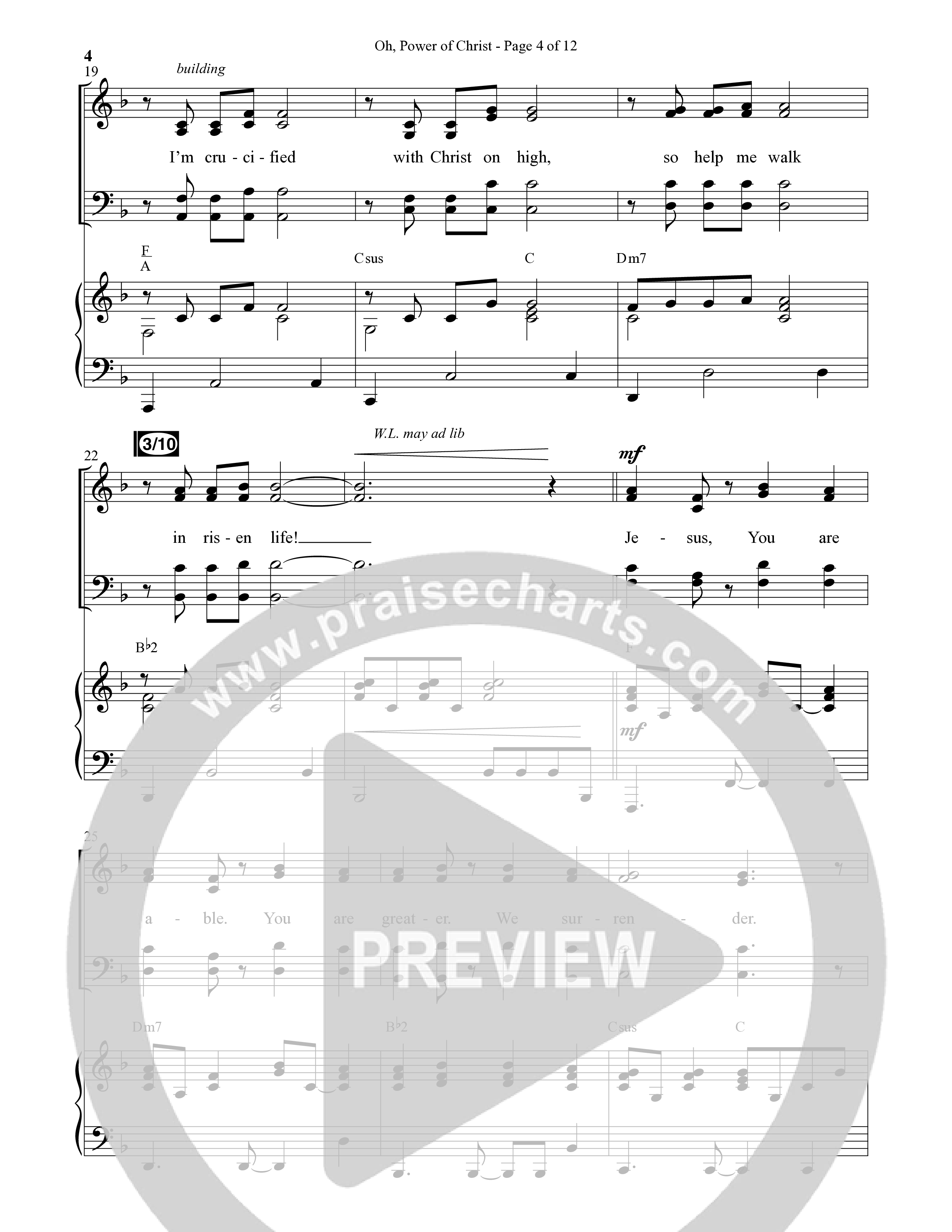Oh Power Of Christ (Choral Anthem SATB) Sheet Music PDF (Daywind ...
