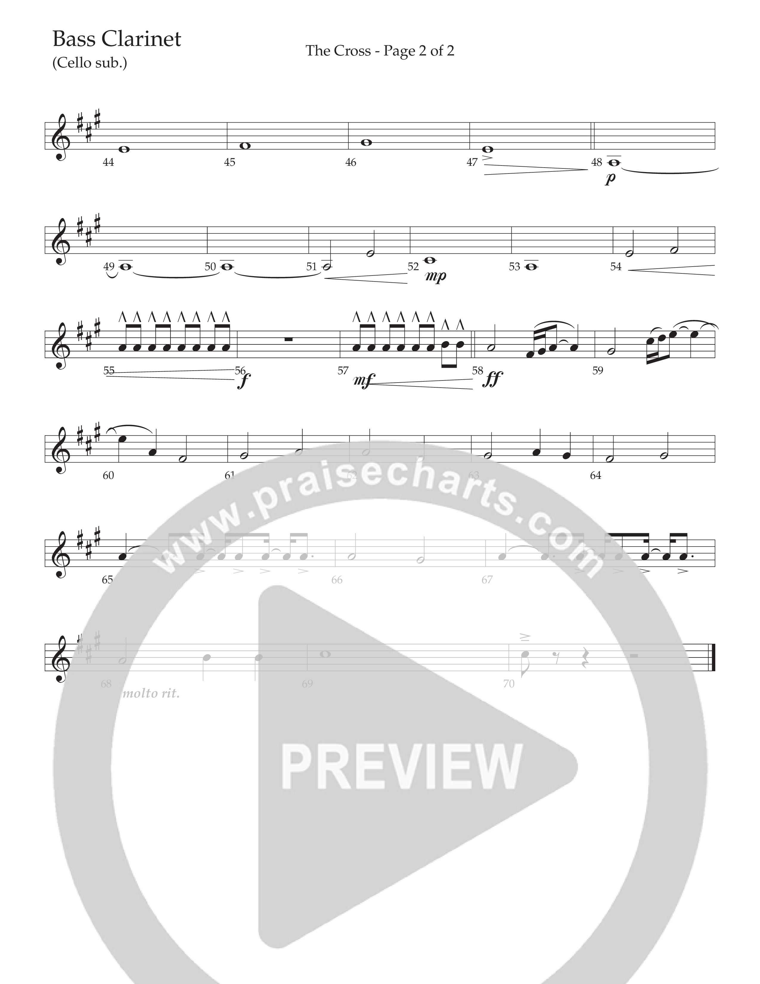 The Cross (Choral Anthem SATB) Bass ClarinetSheet Music PDF (Daywind ...