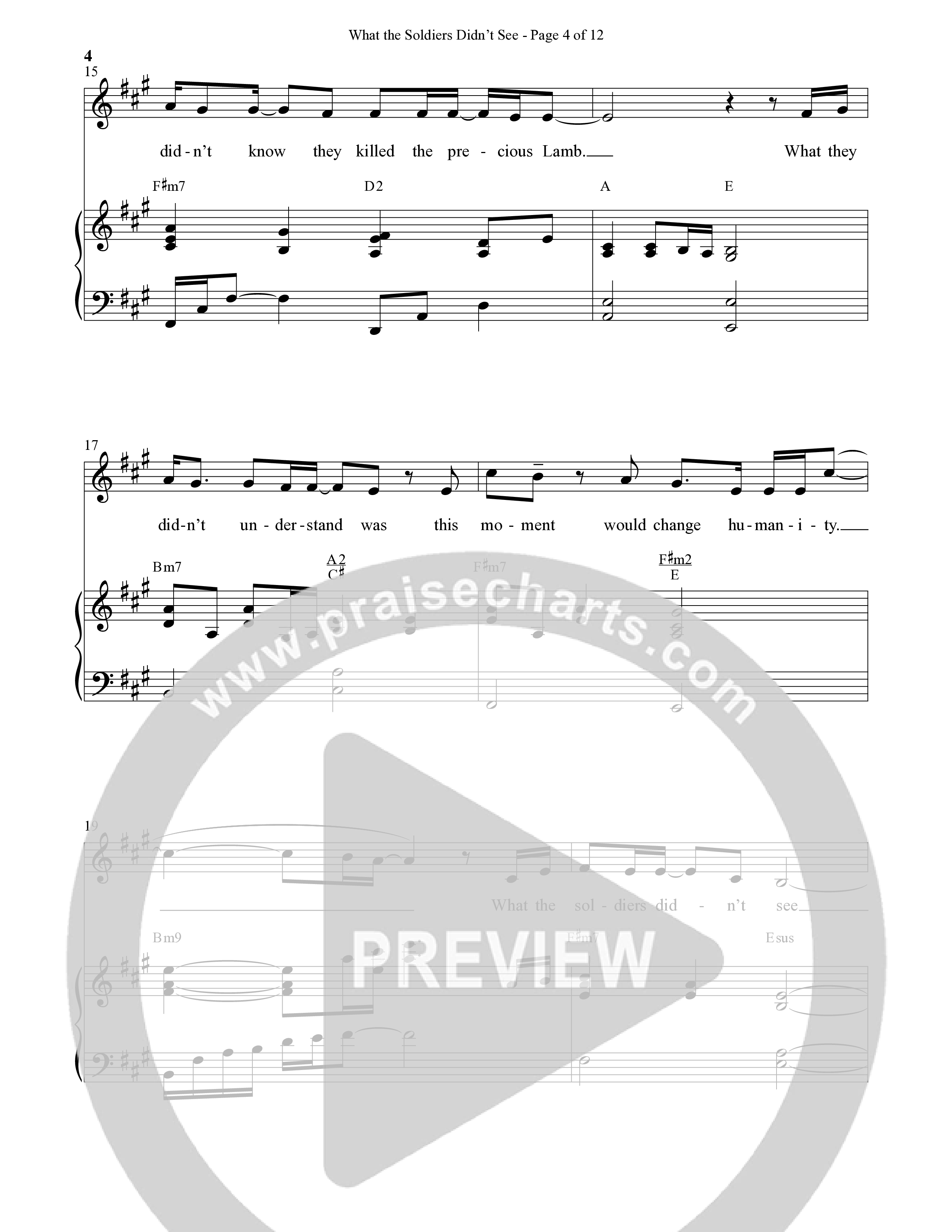 What The Soldiers Didn't See (Choral Anthem SATB) Sheet Music PDF ...