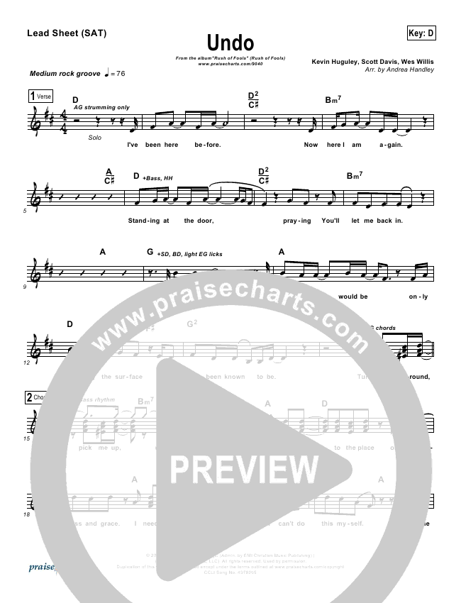 Undo Rush Of Fools Chords | Chord Any Song